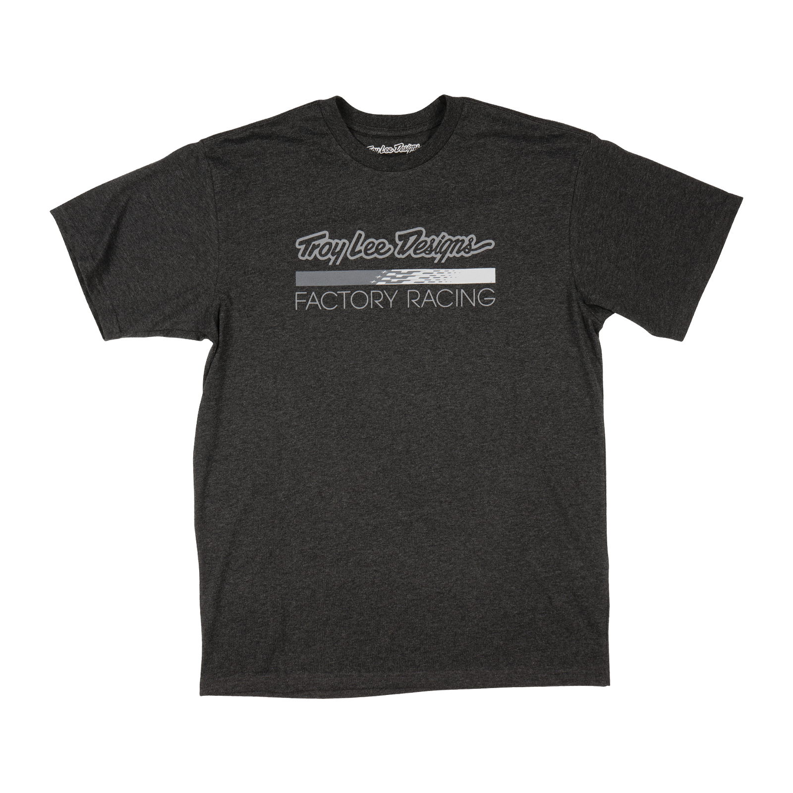 Short Sleeve Tee Troy Lee Designs Factory Racing Black Heather / Gray ...