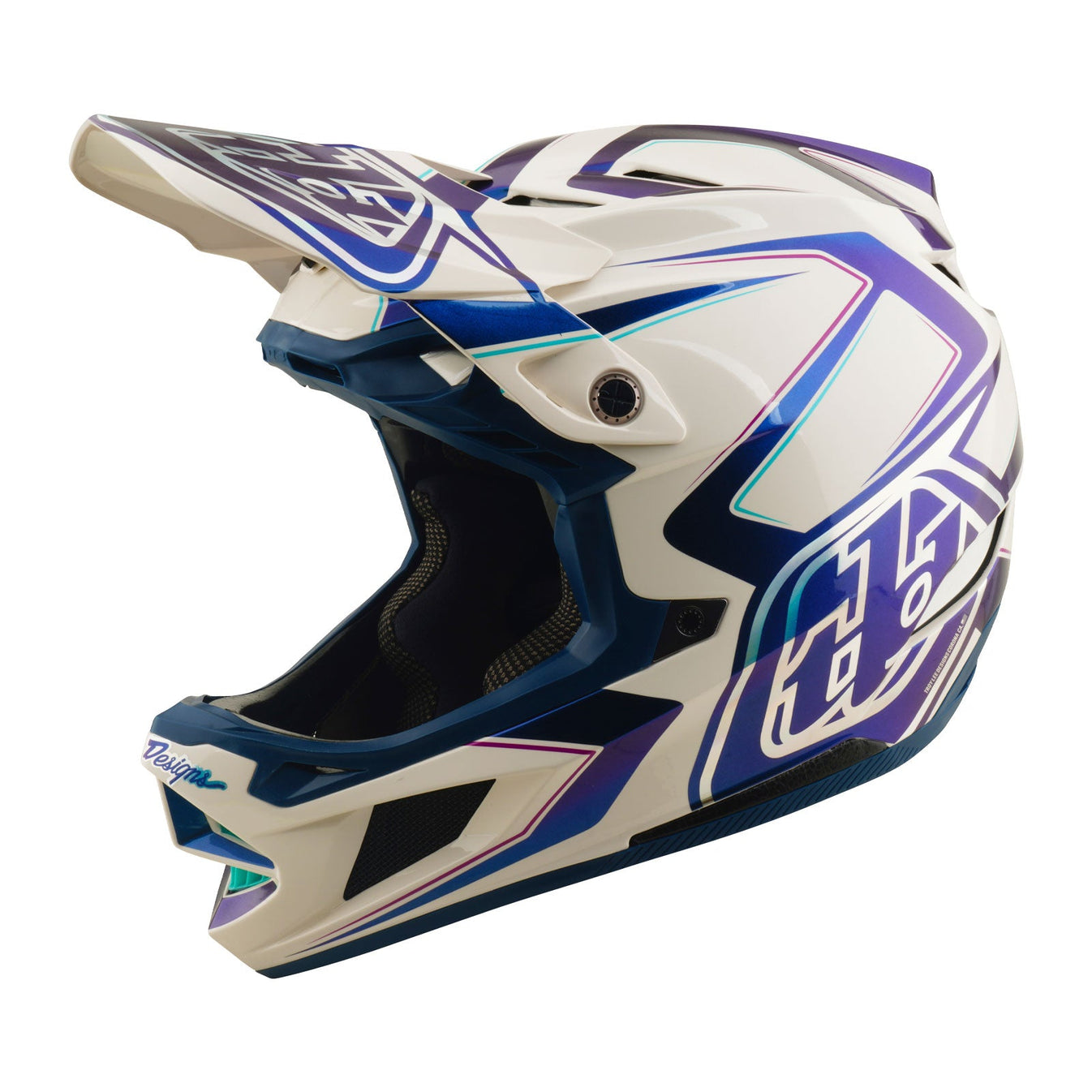 D4 Composite Helmet Flared White / Indigo – Troy Lee Designs EU